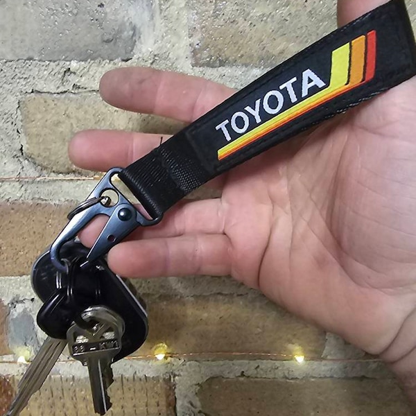 Vintage Heritage Stripes Toyota Keychain Lanyard, Metal Clip Key Ring ...