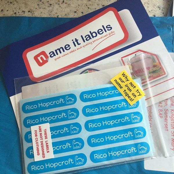 Waterproof Name Labels for Lunch Boxes - Dishwasher Safe Lunchbox Name ...
