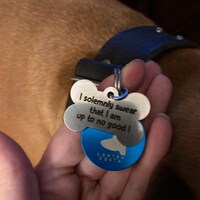 Funky Design Large Dog ID Disc Tag. Stainless Steel Washer Style ...