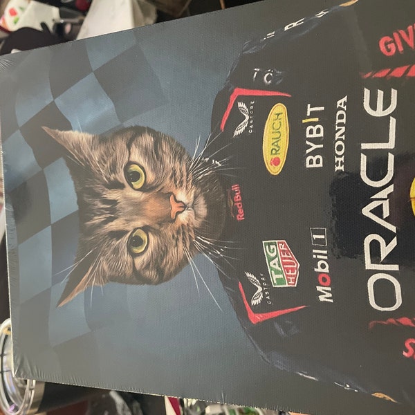 Red Ball, Formula Racing Car, F1 Driver Team Pet Portrait, Custom Dog ...