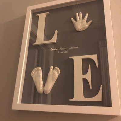 DIY Hand and Feet Casting Kit for Baby, LOVE Frame Nursery Decor ...