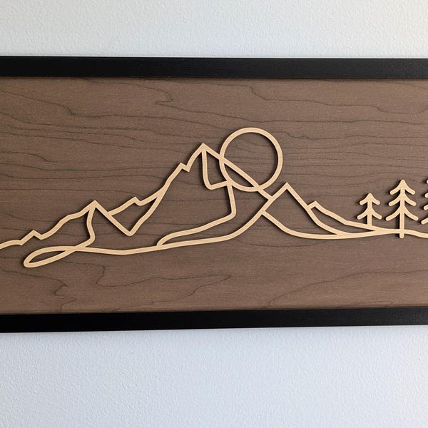 Landscapes Line Art Signs - 7 Designs - Glowforge and Lightburn Tested ...