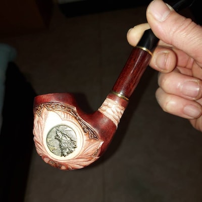 Long Smoking Pipe wolf Tobacco Pipe, Exclusive Wood Pipes, Tobacco ...