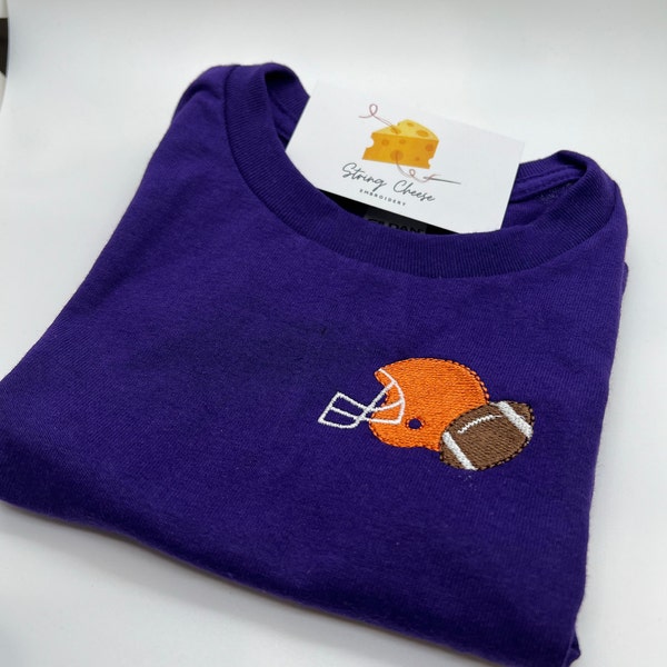 Mini Helmet and Football Fill Stitch Machine Embroidery Design File ...