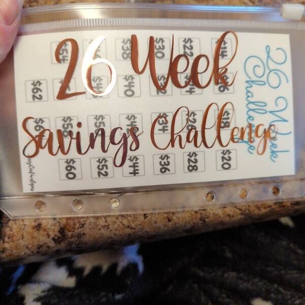 26 Week Challenge, Savings Challenge, Bundle,savings Tracker, Cash ...