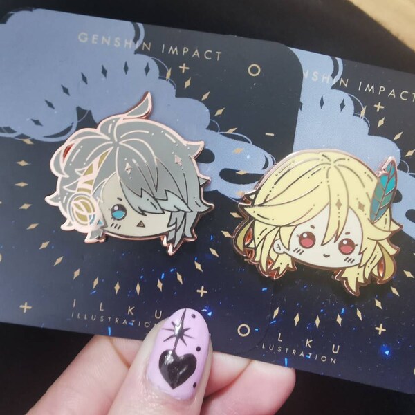 FULL SET - Genshin Archon Rose Gold Ticket Emaille Pins (5 Pins) - Etsy.de