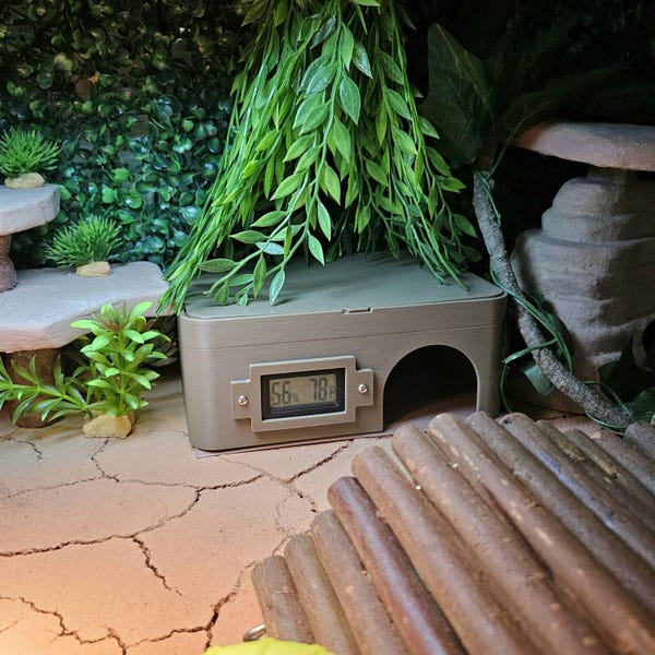 Reptile Humid Hide With Thermometer/hygrometer - Etsy