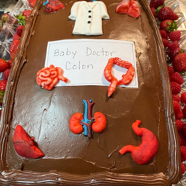 Fondant Medical Cake Topper - Fondant Heart - Fondant Brain - Fondant ...