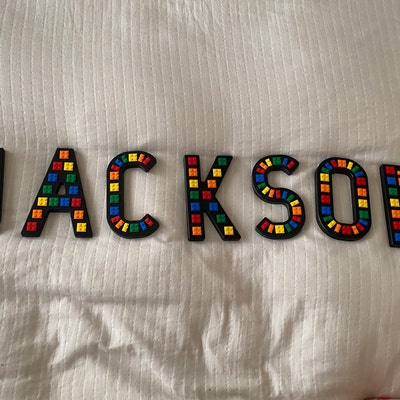 Black brick Script Wall Letters, Embedded With Real Bricks. - Etsy