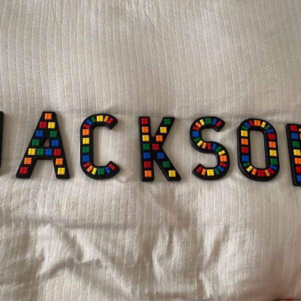 Black "brick Script" Wall Letters, Embedded With Real Bricks. - Etsy