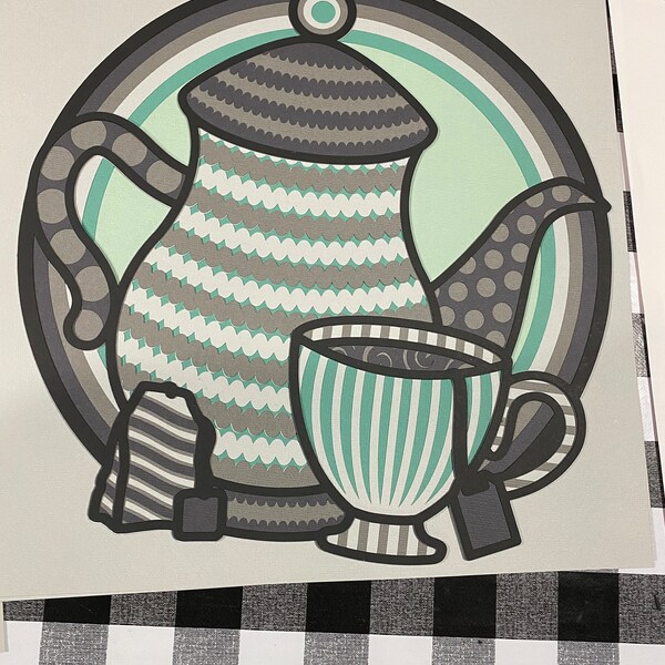 Tea Pot Tea Cup Mandala DXF Laser Cut Layered Tea Laser 3D Tea Cup ...