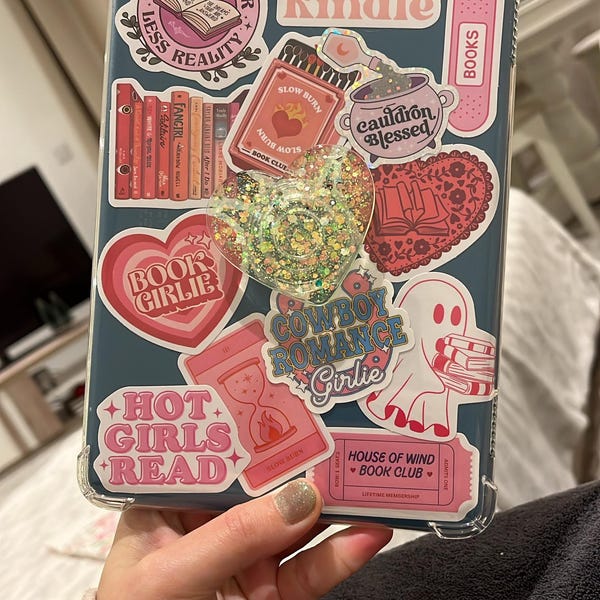 Thriller Book Club Girlie Sticker, Book Stickers for Kindle, Book Lover ...