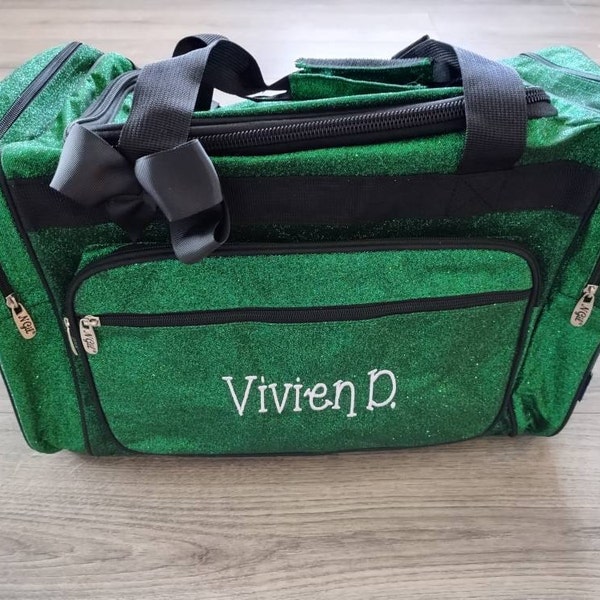 Pink Glitter 17 Personalized Bag With Shoe Compartment, Dance Bag ...