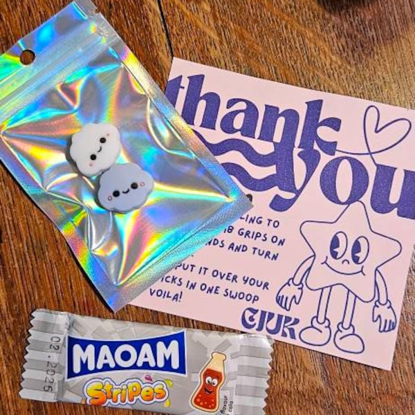 Thumb Grips - Nintendo Switch/oled - Violet & Pink Chonky Stars - Thick ...