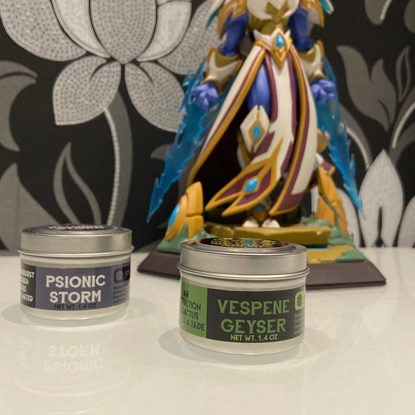 Psionic Storm Gaming Candle | Soy Candle | Geek Gift | Gamer | RPG ...
