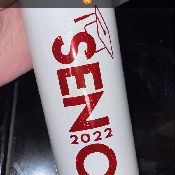 SENIOR 20oz Tumbler - Graduation Gift - Graduate - Class of - Custom ...