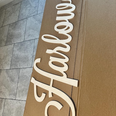Custom Wood Baby Name Sign Letter Wall Art Kids Room Art Wall Art for ...