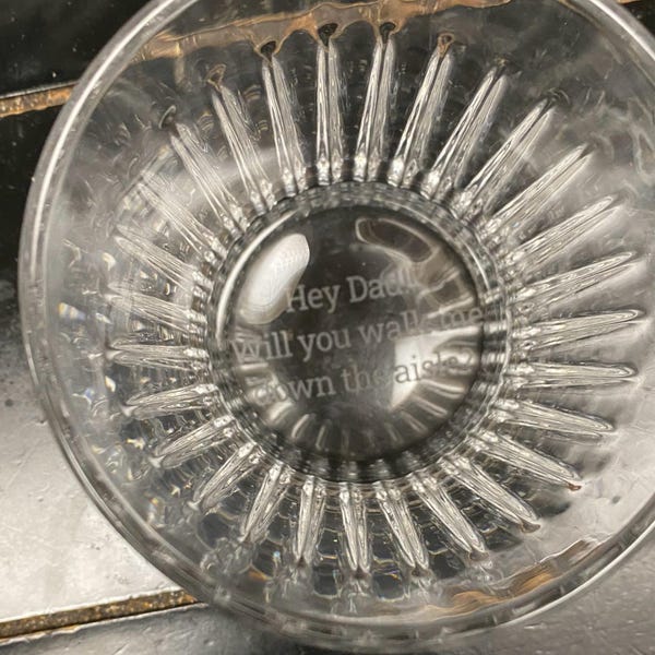 Custom Etched Handwriting Rock Glass Engrave Your Handwritten Message ...