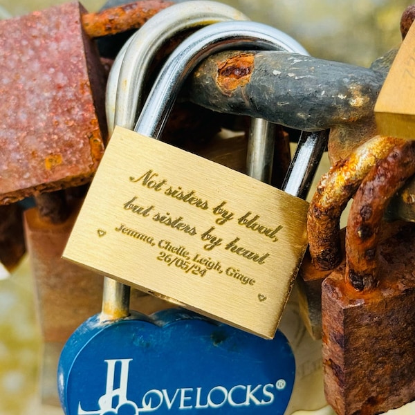 Personalised Padlock Wedding Annivesary Gift Present Love Lock ...