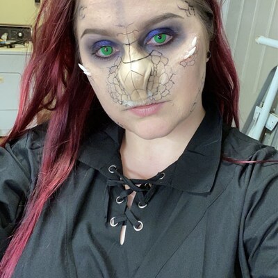 Snake Nose Prosthetic, SFX Makeup, Silicone Appliance, Halloween ...