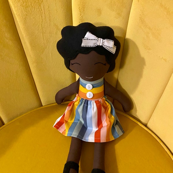 Brown Skinned Doll, POC Doll, Dark Skinned Fabric Doll, Black Doll ...