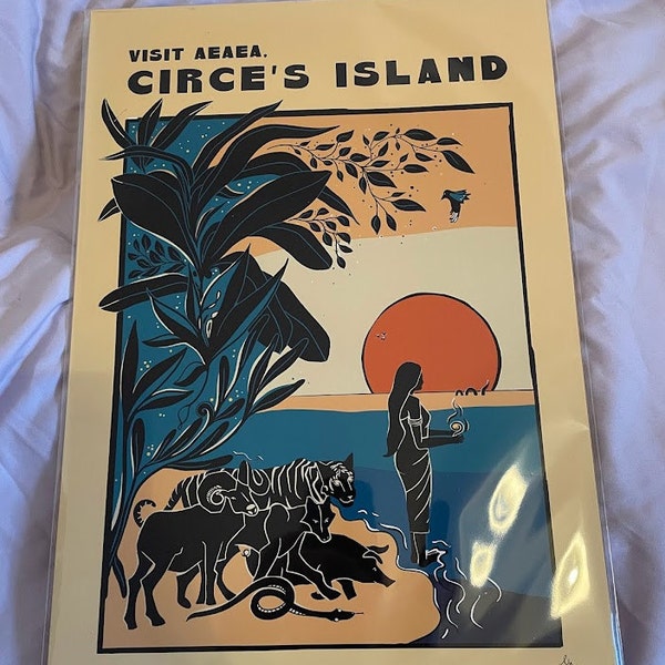 Circe's Island Aeaea Print, Circe Book Inspired Print, Greek Mythology ...
