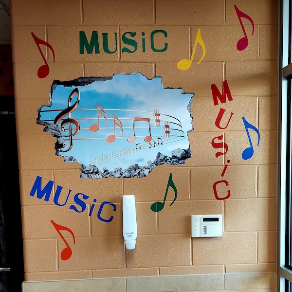 Musical Notes Wall Decal Sticker Mural Poster Print Art Kids Room Decor ...