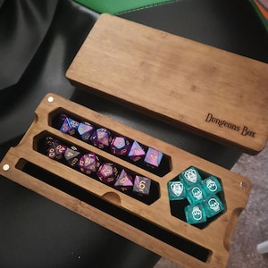 Dungeons Box™ D&D Dice Box USA Made Hero Dice Vault Handmade RPG Bamboo ...