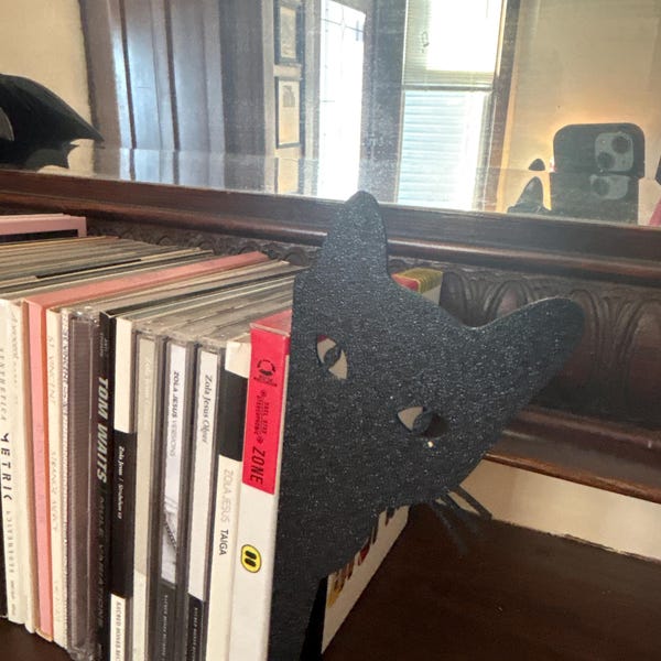 Peeking Cat Bookend | Minimalist Bookends Unique | Funny Cat Lover Gift ...