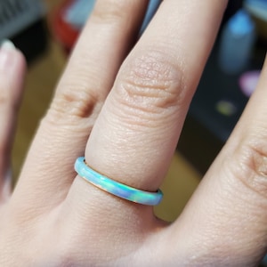 Unicorn Poop Ring With Opal Inlay 6mm Width Diamond Dust | Etsy
