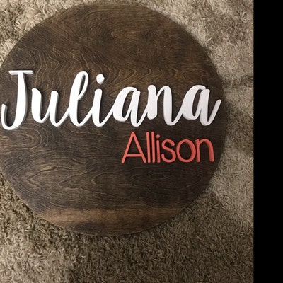 30 Custom Name Sign Custom Round Wood Sign Custom - Etsy