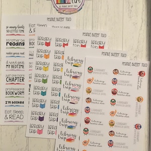 Reading Sayings Planner Stickers Bookworm Planner Stickers Reading ...