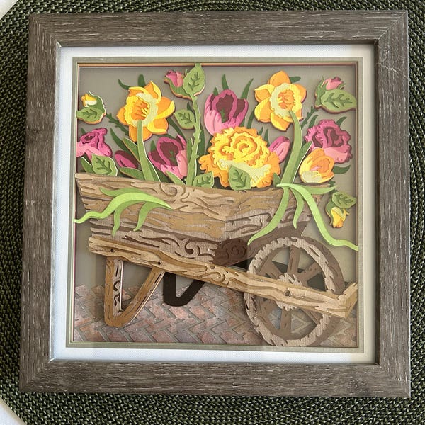3D SVG Boho Desert Shadow Box, 3d Canyon Shadow Box Svg, Cactus 3D Svg ...