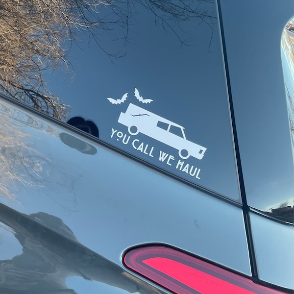 Hearse Decal | You Call We Haul | Goth Decals | Goth Car Decal | Goth ...