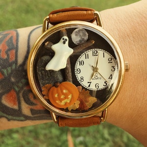 Spooky Halloween Watch With or Without Bats Glow-in-the-dark - Etsy