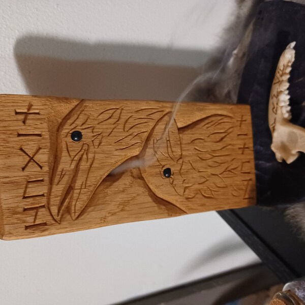 Raven Incense Holder, Backflow Burner Valravn, Crow Backflow Incense ...