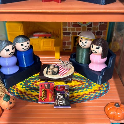 Furniture for Vintage Little People, 3D Printed Tables, Chairs, Couches ...