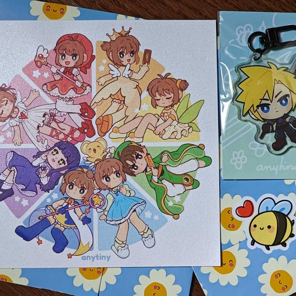 Cardcaptor Sakura Color Wheel Print (pearl Paper 300gr) and Sticker ...