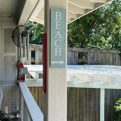 Beach Sign Beach Sign With Arrow - Etsy