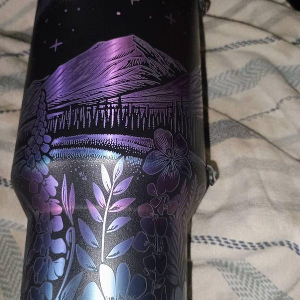 Sea Turtles Laser Engraving 40oz Tumbler, Full Wrap Engraved Sea Life ...