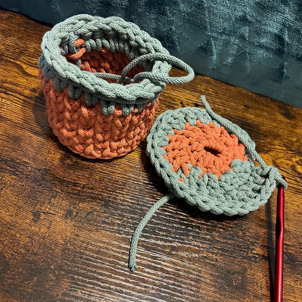 Crochet Basket DIY Kit With Bobbiny’s 5mm Braided Cord, Easy Crochet ...
