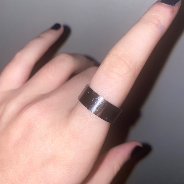 Classic Titanium Steel Ring, Basic Band, Size 5-13, Handcrafted ...