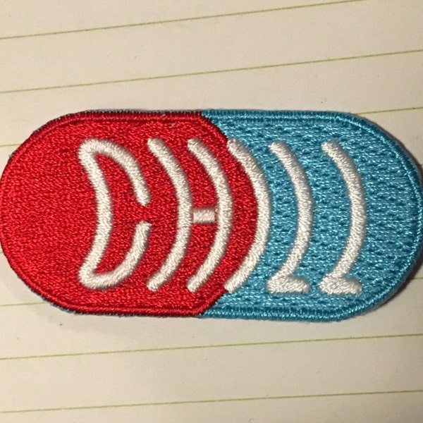 Chill Pill Embroidered Iron-on Patch - Etsy