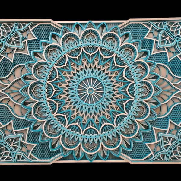 Multilayer Mandala SVG Dxf, 3D SVG Mandala, Cricut Mandala Svg, Laser ...
