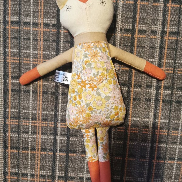 Handmade Pink Cat Doll in Tutu, With or Without Rattle - Cute Cat ...