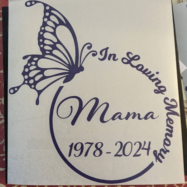 In Loving Memory Butterfly Memorial Decals - Missed Loved Ones Memorial ...
