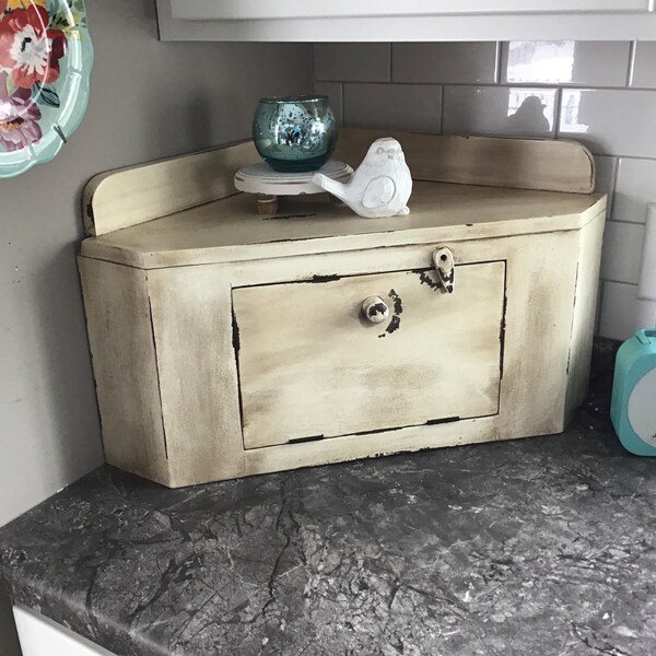 Counter Top Corner Cupboard Corner Kitchen Organizer Rustic Cream ...