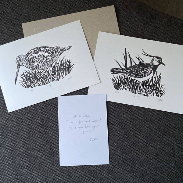 Starling Bird Linocut Print - Hand-pulled, Limited Edition - Etsy