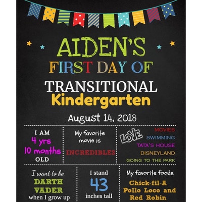 First Day of School Sign Editable, Back to School Sign, 1st Day of ...