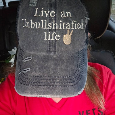 Funny Sarcasm Saying Cap Distressed Women's Trucker Hat Personalized ...